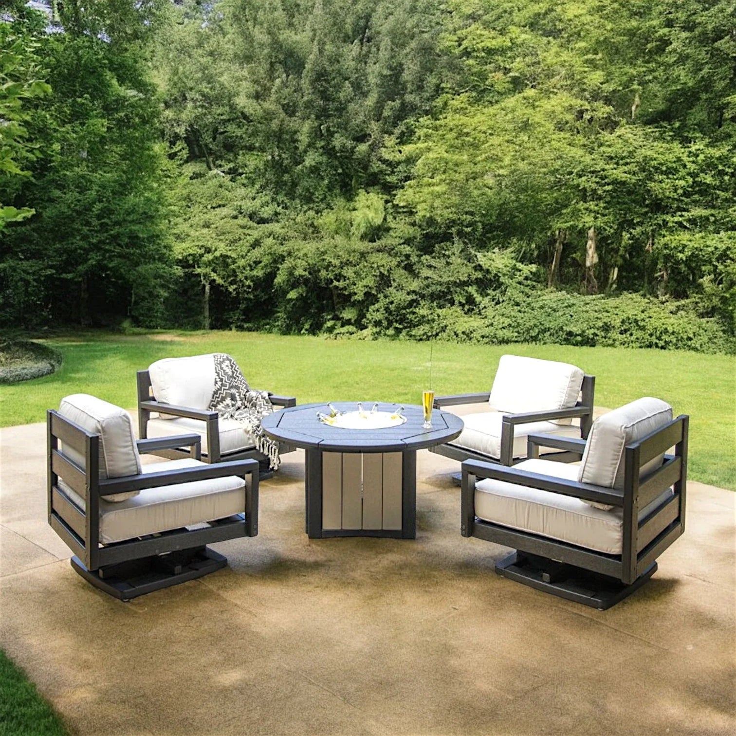 Palm Beach Poly Outdoor Swivel Rocker Chair Sunbrella – Uptown Sebastian